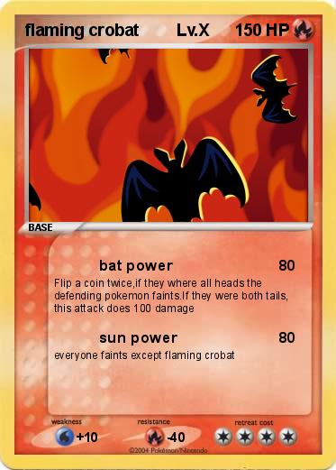 Pokémon flaming crobat Lv X - bat power - My Pokemon Card