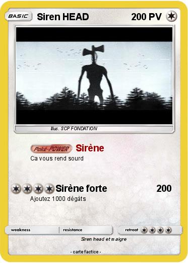 Pokémon Siren HEAD 61 61 - Sirène - Ma carte Pokémon