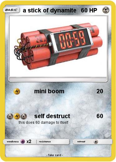 Pokémon a stick of dynamite - mini boom - My Pokemon Card