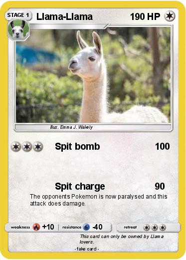 Pokémon Llama Llama 3 3 - Spit bomb - My Pokemon Card