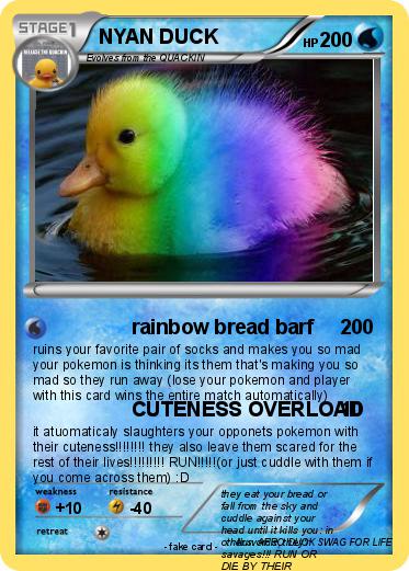Pokémon NYAN DUCK - rainbow bread barf - My Pokemon Card