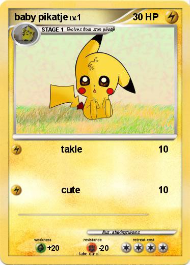 Pokémon baby pikatje - takle - My Pokemon Card