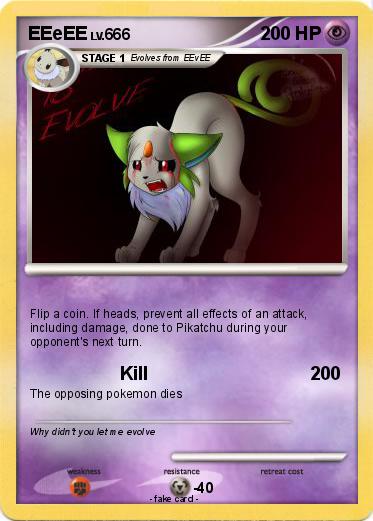 Pokémon EEeEE 13 13 - Kill - My Pokemon Card