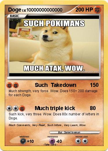 Pokémon Doge 54 54 - Such Takedown - My Pokemon Card