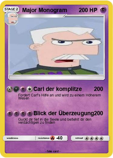 Pokémon Major Monogram 4 4 - Carl der komplitze - My Pokemon Card