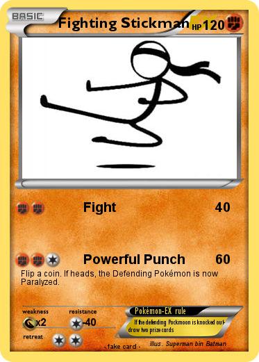 Pokémon Fighting Stickman 1 1 - Fight - My Pokemon Card