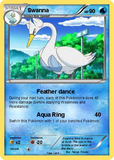 Pokémon Swanna 32 32 - Feather dance - My Pokemon Card