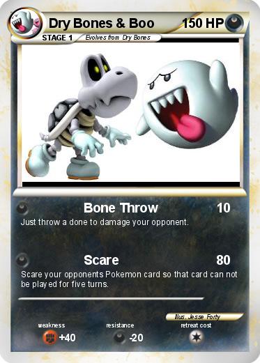 Pokémon Dry Bones Boo 1 1 - Bone Throw - My Pokemon Card