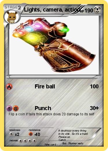 Pokémon Lights camera action - Fire ball - My Pokemon Card