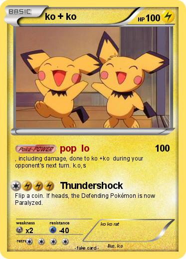 Pokémon ko ko 11 11 - pop lo - My Pokemon Card