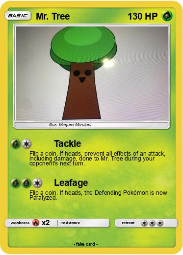 Pokémon Mr Tree 8 8 - Tackle - My Pokemon Card