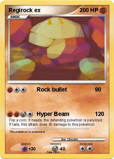 Pokémon Regirock ex 11 11 - Rock bullet - My Pokemon Card