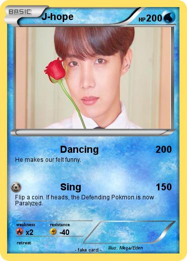 Pokémon J hope 15 15 - Dancing - My Pokemon Card