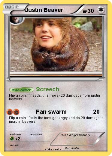 Pokémon Justin Beaver 623 623 - Screech - My Pokemon Card