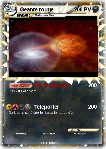 Pokémon Geante rouge 3 3 - Fin Du Monde - Ma carte Pokémon