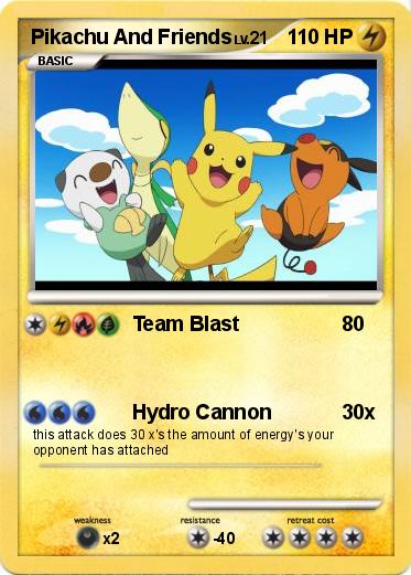 Pokémon Pikachu And Friends 1 1 - Team Blast - My Pokemon Card