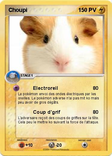 Pokémon Choupi 7 7 - Electroreil - Ma carte Pokémon