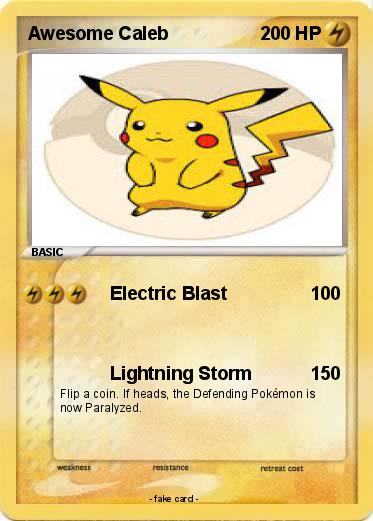 Pokémon Awesome Caleb - Electric Blast - My Pokemon Card