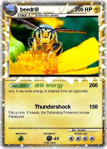 Pokémon beedrill 108 108 - drill energy - My Pokemon Card