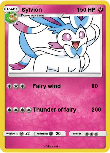 Pokémon Sylvion 15 15 - Fairy wind - My Pokemon Card