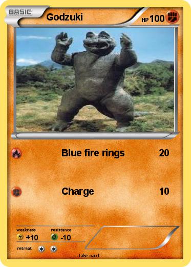 Pokémon Godzuki 1 1 - Blue fire rings - My Pokemon Card