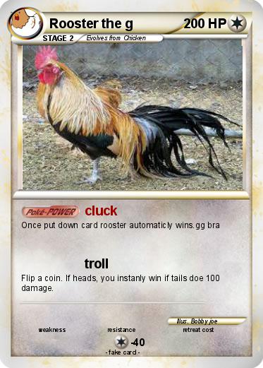Pokémon Rooster the g - cluck - My Pokemon Card