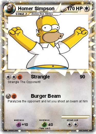 Pokémon Homer Simpson 933 933 - Strangle - My Pokemon Card