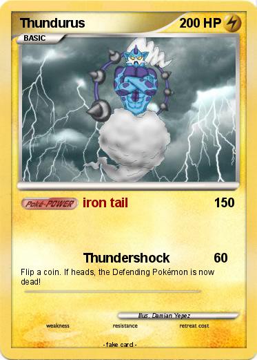 Pokémon Thundurus 237 237 - iron tail - My Pokemon Card