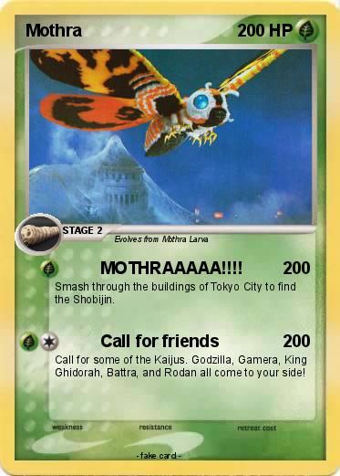 Pokémon Mothra 208 208 - MOTHRAAAAA!!!! - My Pokemon Card