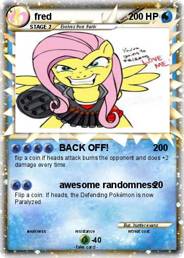 Pokémon fred 764 764 - BACK OFF! - My Pokemon Card