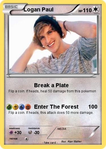 Pokémon Logan Paul 55 55 - Break a Plate - My Pokemon Card