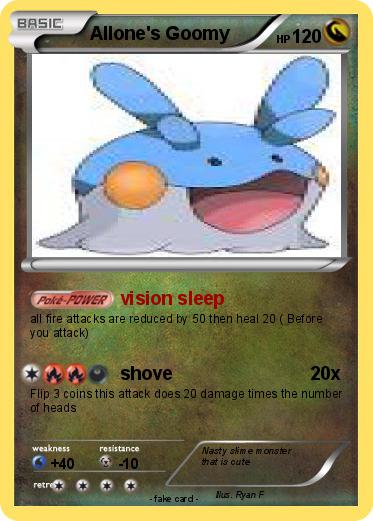 Pokémon Allone s Goomy - vision sleep - My Pokemon Card