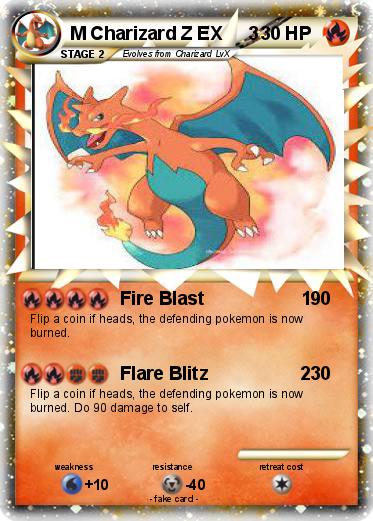 Pokémon M Charizard Z EX 3 5 5 - Fire Blast 1 - My Pokemon Card