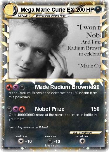 Pokémon Mega Marie Curie EX - Made Radium Brownies - My Pokemon Card