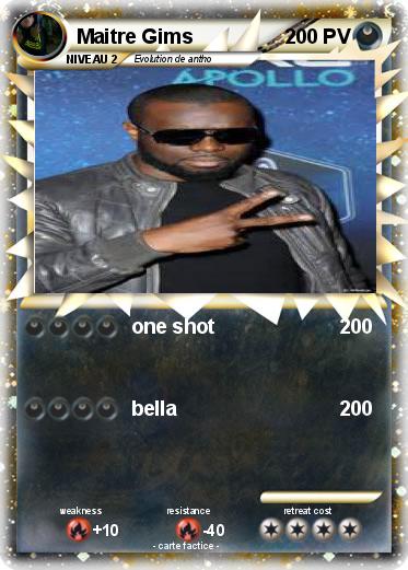 Pokémon Maitre Gims 82 82 - one shot - Ma carte Pokémon