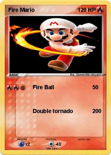 Pokémon Fire Mario 792 792 - Fire Ball - My Pokemon Card
