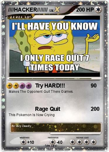 Pokémon HACKER 114 114 - Try HARD!!! - My Pokemon Card