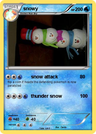Pokémon snowy 164 164 - snow attack - My Pokemon Card