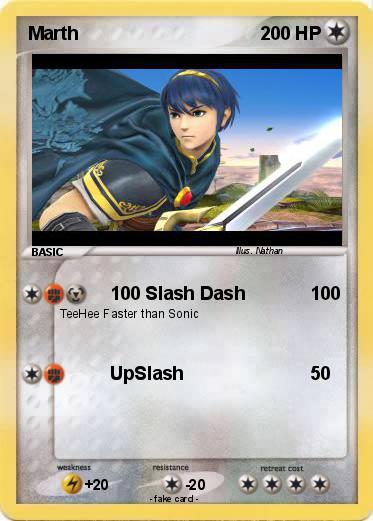 Pokémon Marth 102 102 - 100 Slash Dash - My Pokemon Card