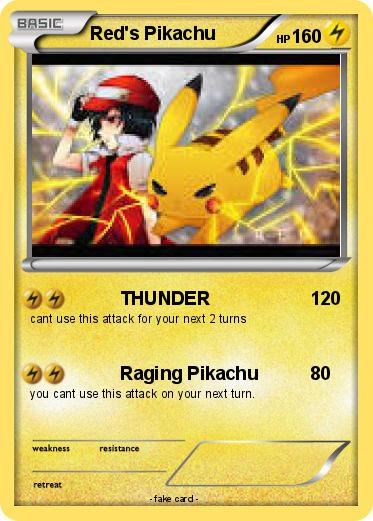 Pokémon Red s Pikachu 64 64 - THUNDER - My Pokemon Card