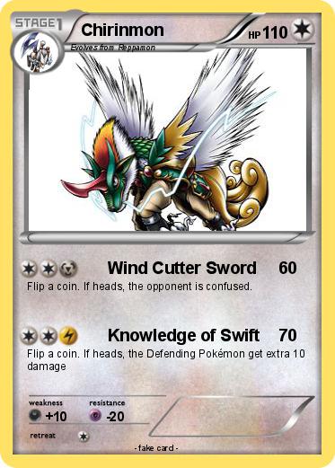 Pokémon Chirinmon 1 1 - Wind Cutter Sword - My Pokemon Card