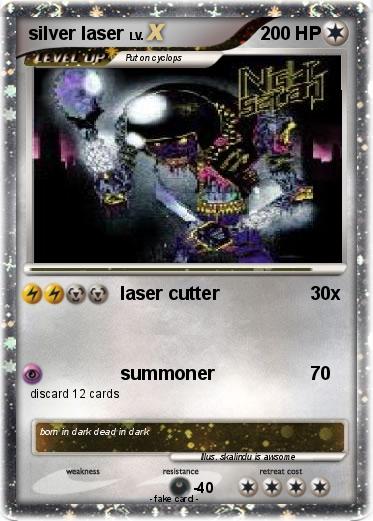 Pokémon silver laser - laser cutter - My Pokemon Card