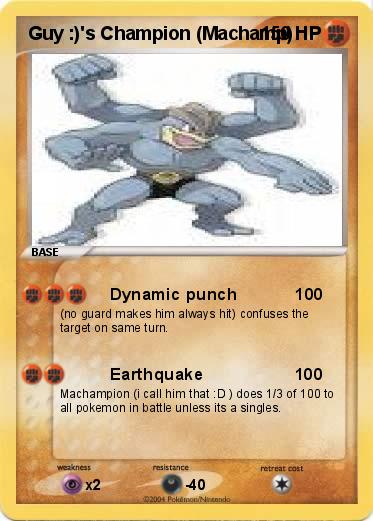 Pokémon Guy s Champion Machamp - Dynamic punch 100 - My Pokemon Card