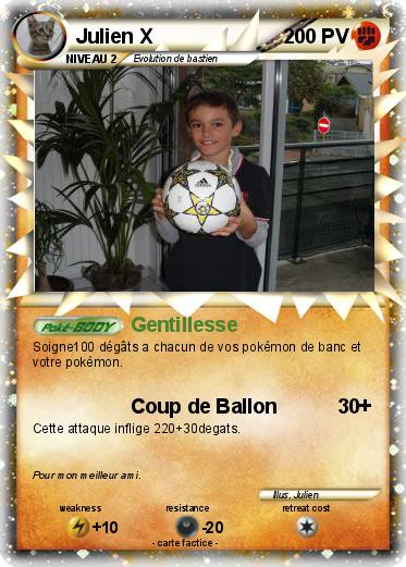 Pokémon Julien X 2 2 - Gentillesse - Ma carte Pokémon