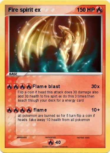 Pokémon Fire spirit ex - Flame blast - My Pokemon Card