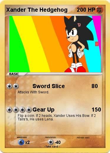 Pokémon Xander The Hedgehog - Sword Slice - My Pokemon Card