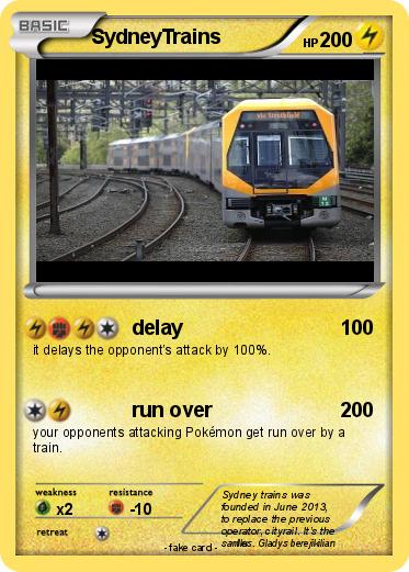 Pokémon SydneyTrains - delay - My Pokemon Card
