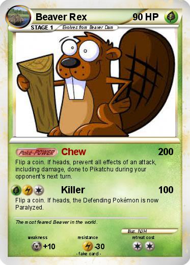 Pokémon Beaver Rex - Chew - My Pokemon Card