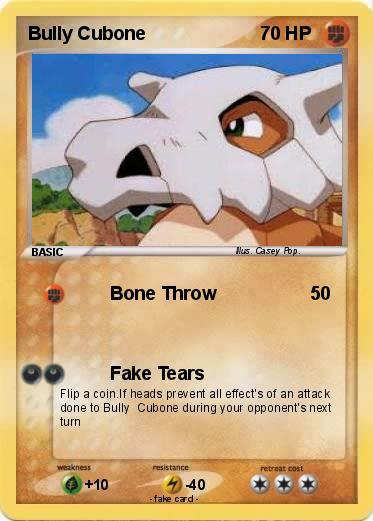 Pokémon Bully Cubone - Bone Throw - My Pokemon Card
