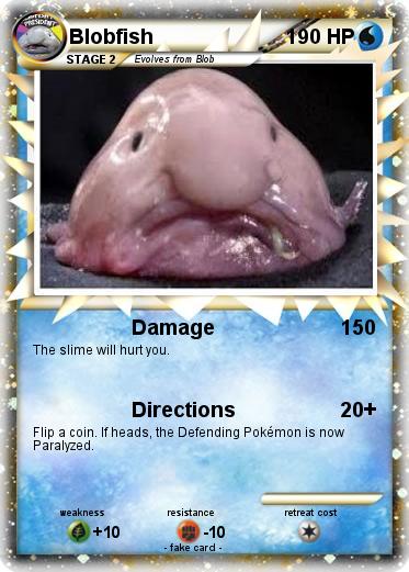 Pokémon Blobfish 267 267 - Damage - My Pokemon Card